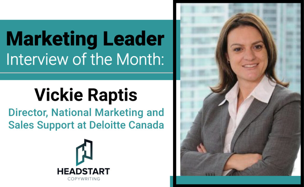 Interview with Marketers: Vickie Raptis – headstartcopywriting.com